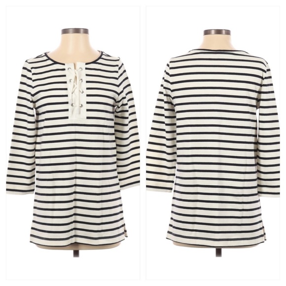 Lands' End | Tops | Lands End Nautical Tunic Top Stripe Lace Up | Poshmark